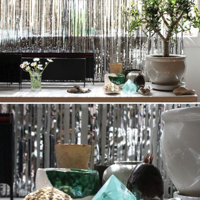 Metallic SILVER Tinsel Curtain Backdrops 200cm x 100cm