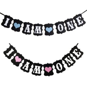 I AM ONE Black Letter Banner