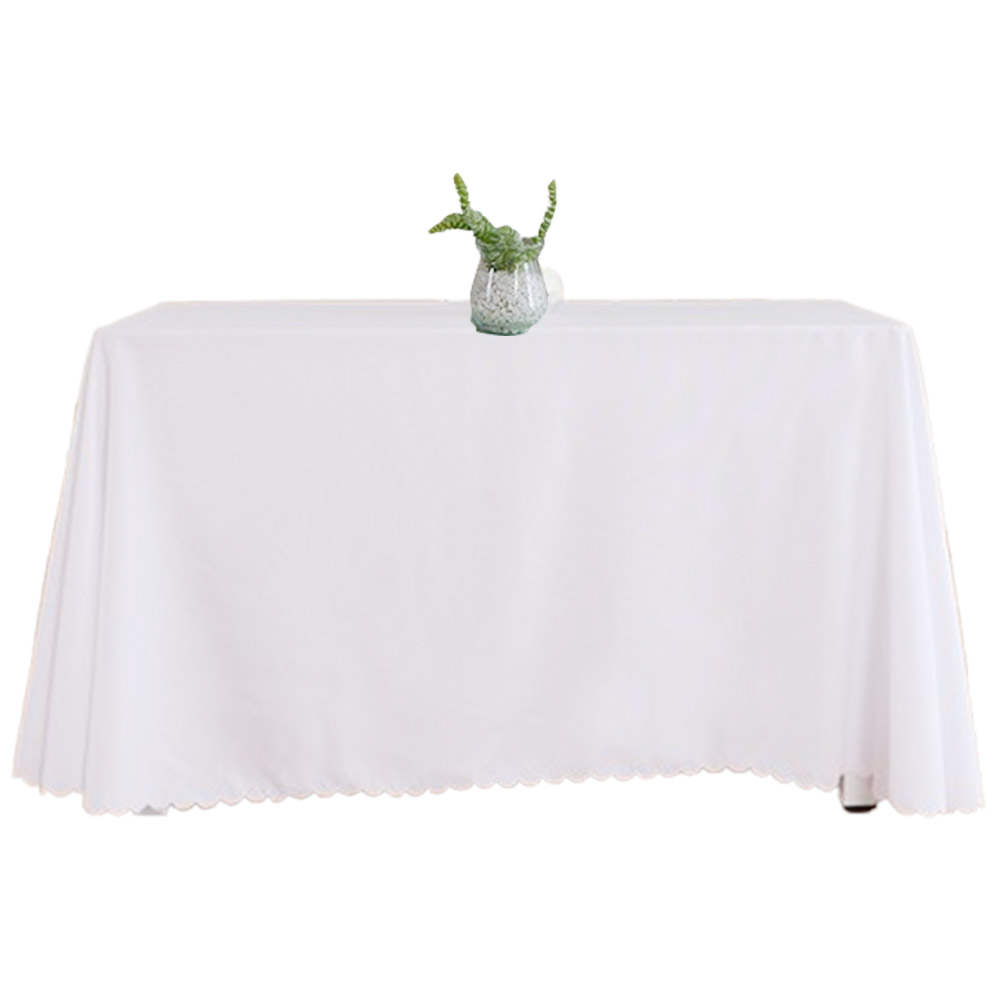 Polyester Fabric Tablecloth - White