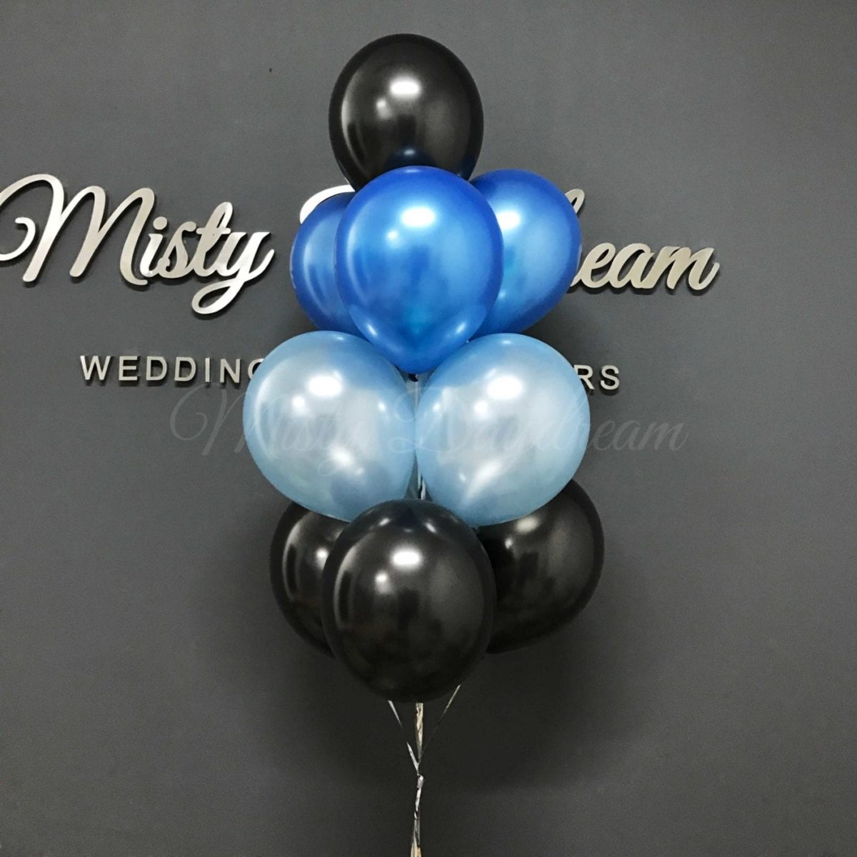 [Helium Inflated Balloons] – Tri Colors Layer Bouquet
