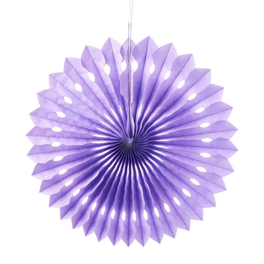 Pinwheel Paper Flower Fans - Lavender (Cut-Out)