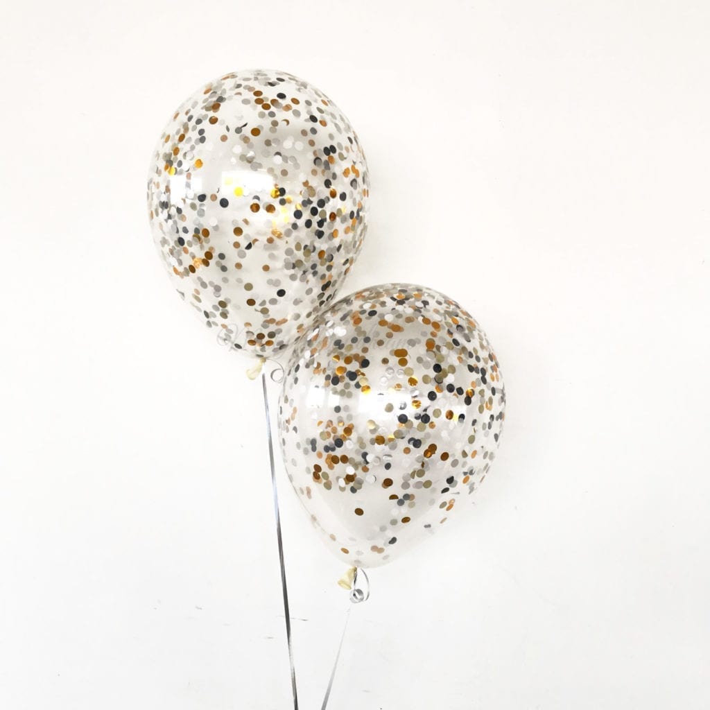 [Helium Inflated Balloons] - 12 inch, 1cm Confetti Latex Balloons ...