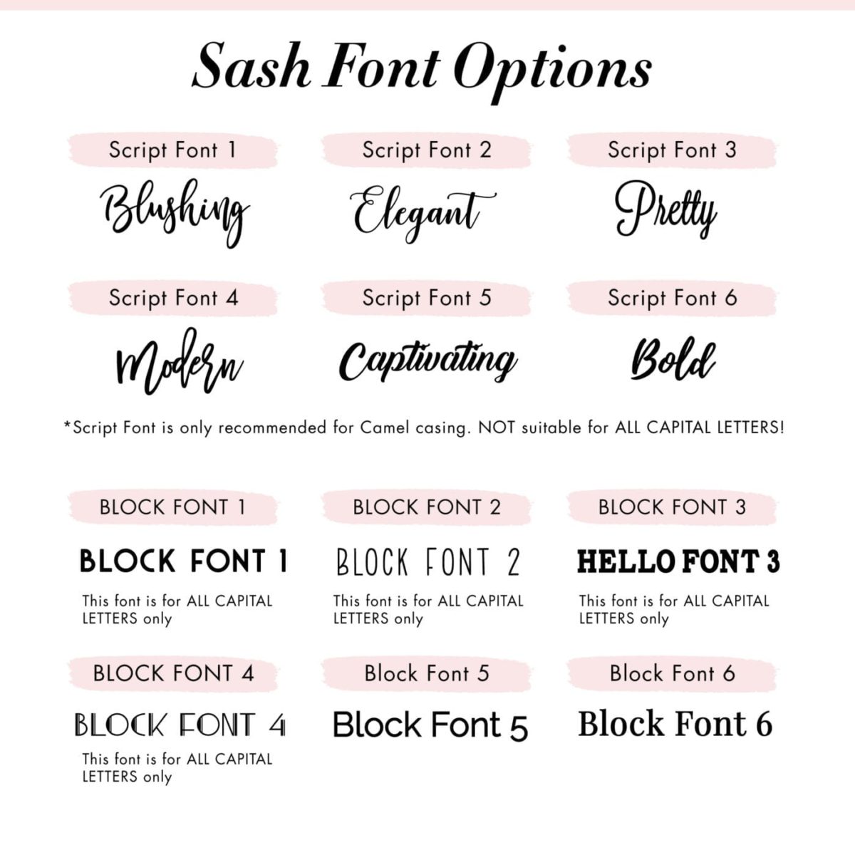 "Personalised Party Sashes with name - Black Sash