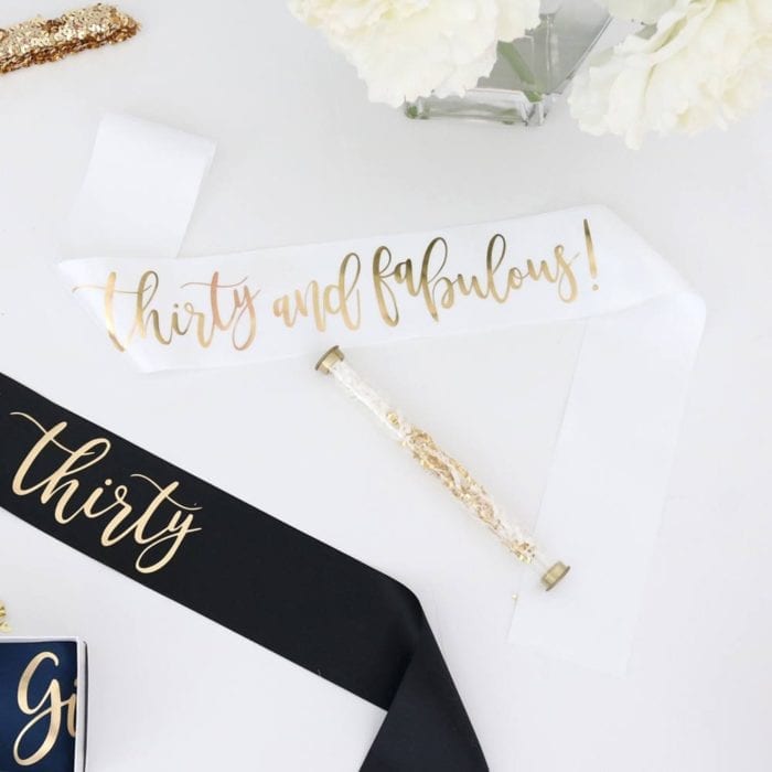 "Personalised Party Sashes with name - Black Sash