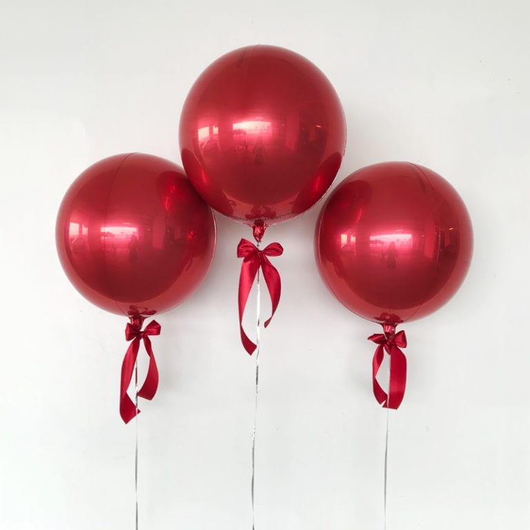 [Orbz] 16"/41cm Sphere Shaped Balloons - Red