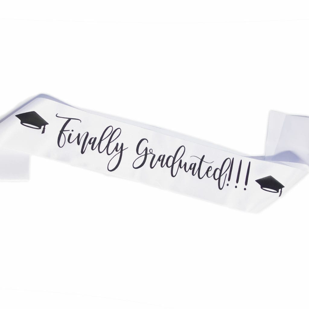 'Finally Graduated' Graduation Sash