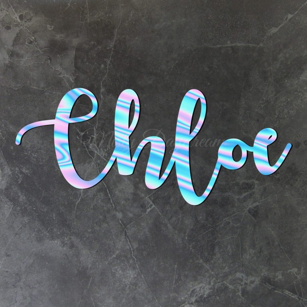 Backdrop Name Signage - Iridescent Cardstock