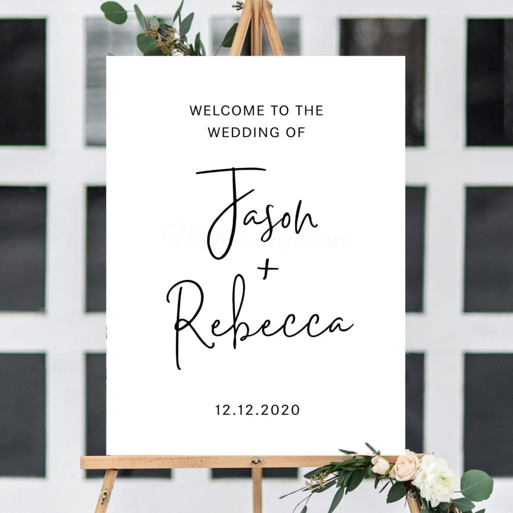 Wedding Welcome Signage - Font Design 5