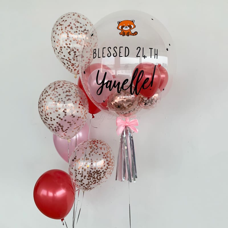 Red Panda – 24 inch Personalized Bubble Balloon stuffed