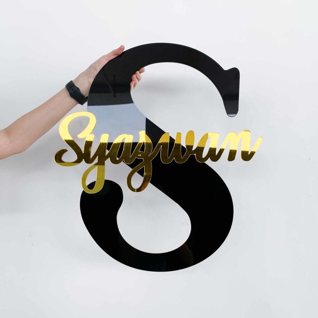 'Custom Backdrop Signage - Initial + Name