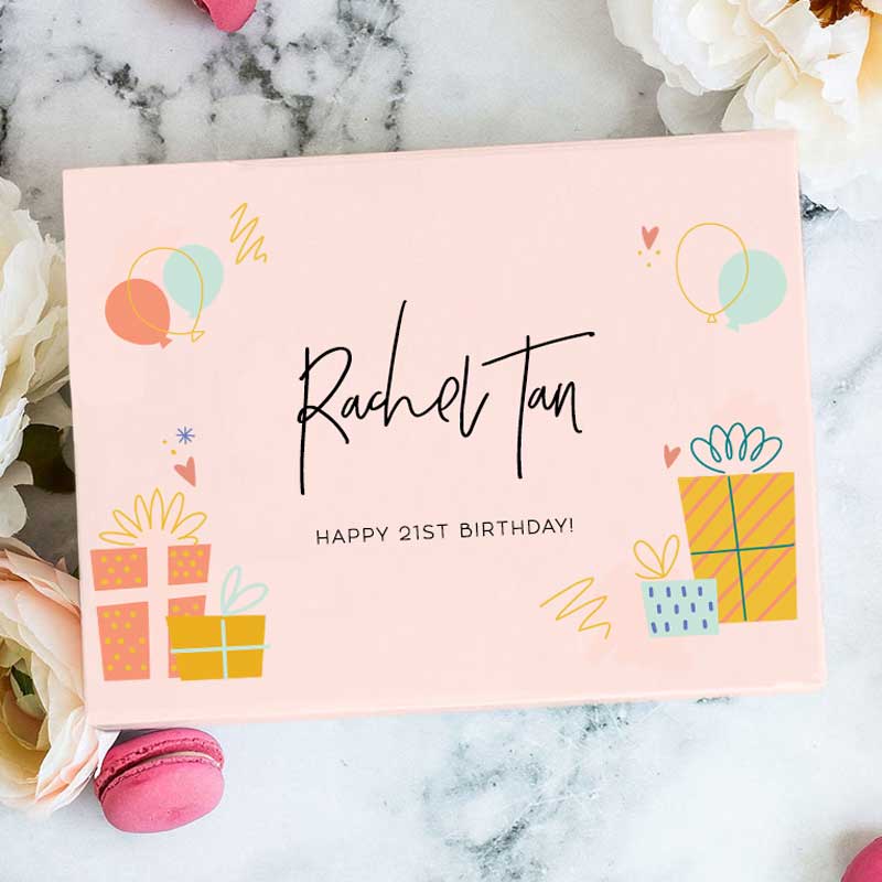 'Personalized Gift Box - Printed Birthday Design 1