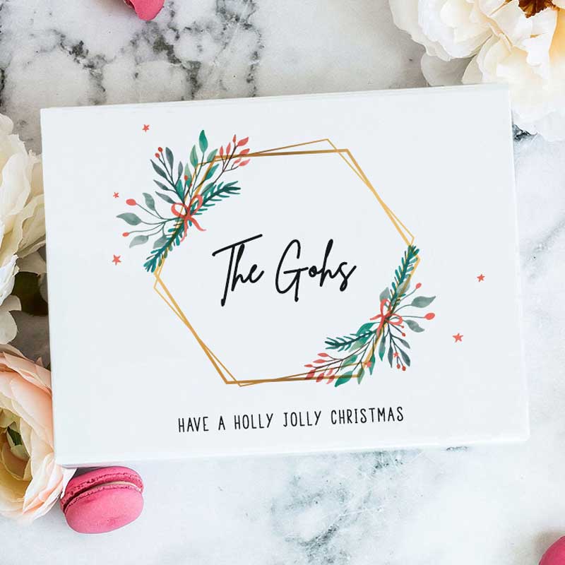 Personalized Christmas Gift Box - Printed Christmas Design 2