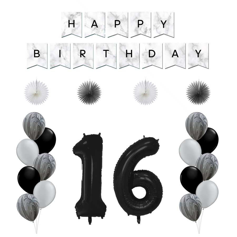 'Birthday Party Combo' ** 2 Giant Number + Marble & Pearl Cascading ...