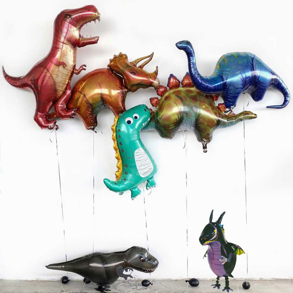 '[Dinosaur Balloon Combo Set] - Dinosaur Family 7 Foils (T-rex ...