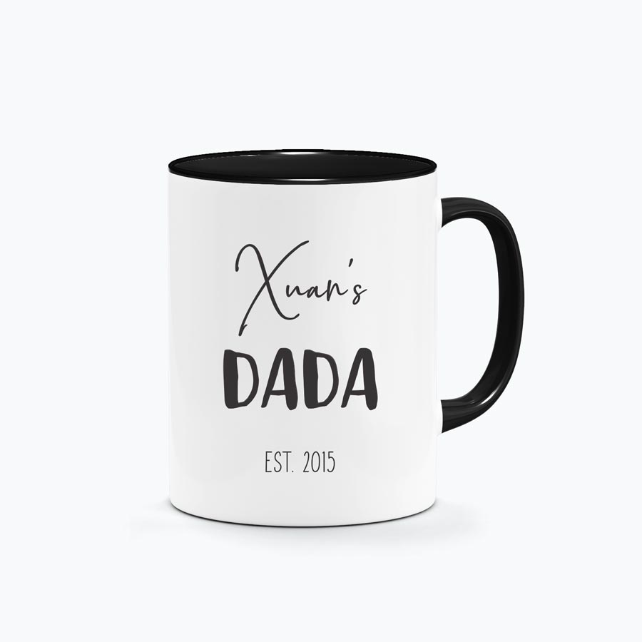 [Personalised Name] Printed Mug - Minimalistic New Dad Design