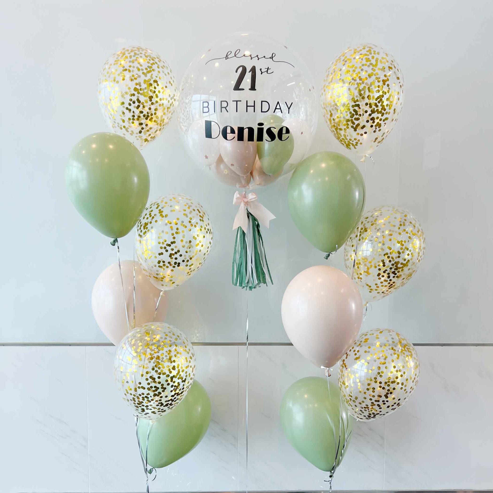 24inch customised helium balloons bubble balloon - Age with birthday ...