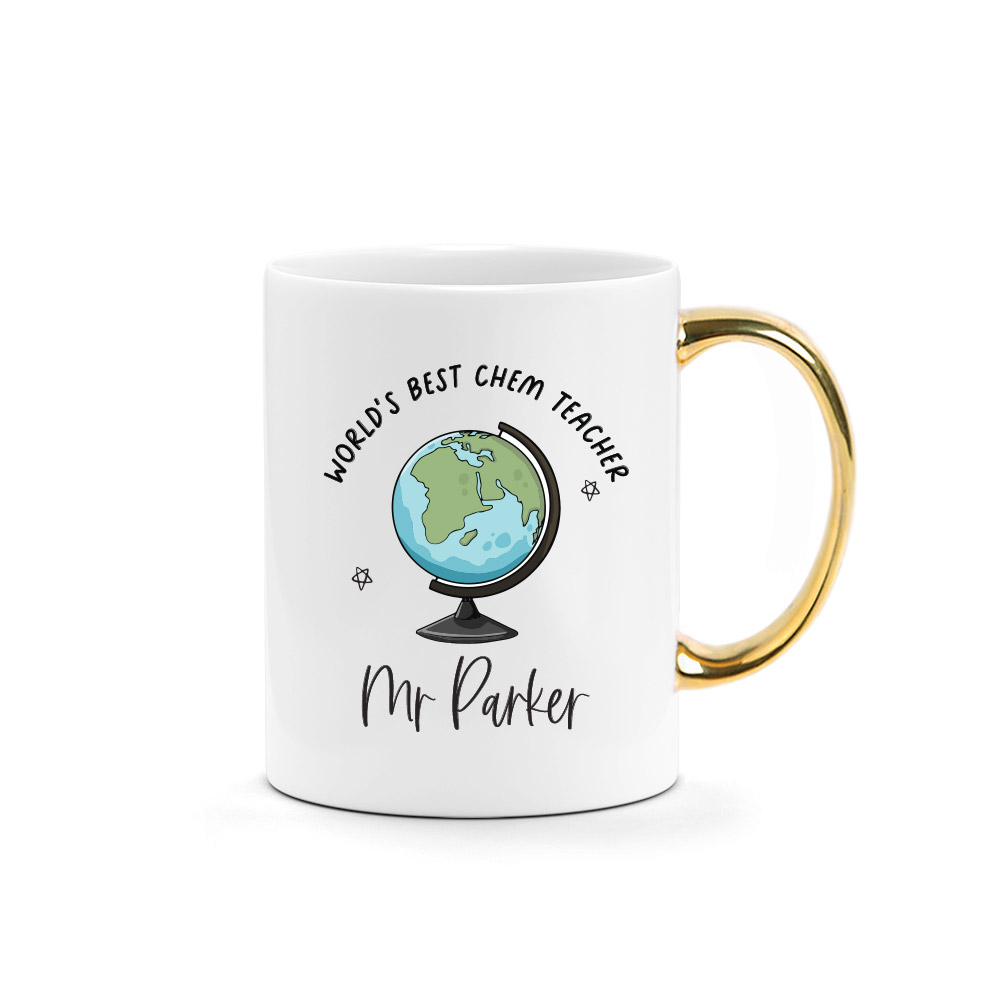 [CUSTOM NAME] Printed Mug - World's Best Teacher Design