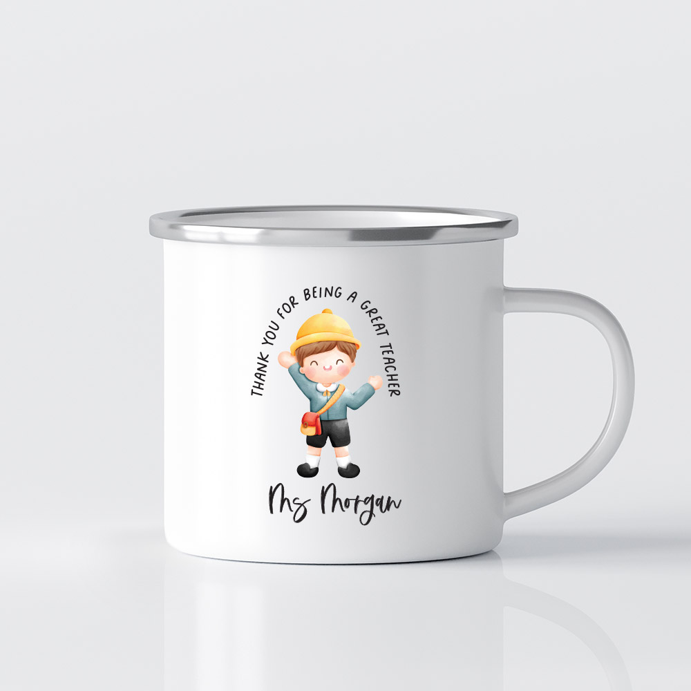 [CUSTOM NAME] Printed Mug - Male Student Design