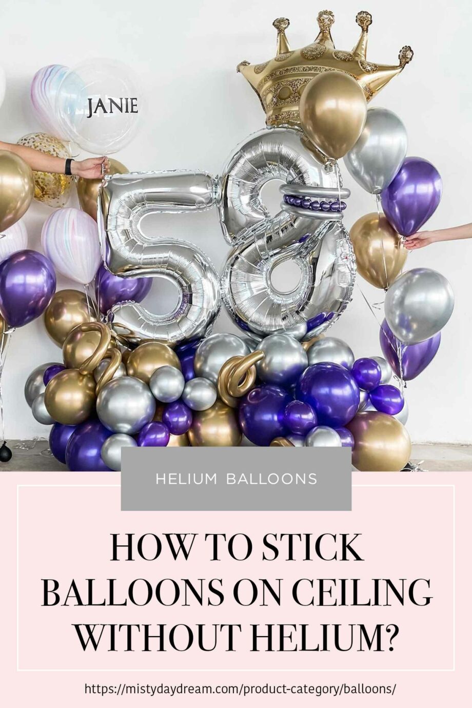 How to Stick Balloons on the Ceiling without Helium?