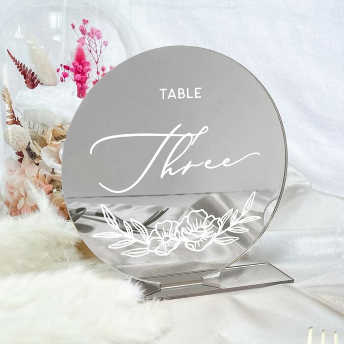 [Personalised] Acrylics Wedding Table Signage - 2D/3D Round Table ...