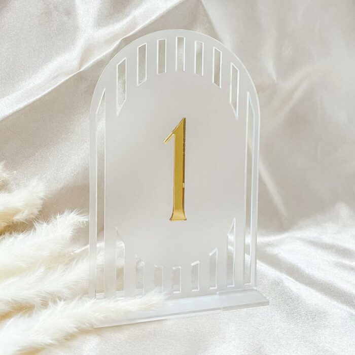 [Personalised] Acrylics Wedding Table Signage - 3D Hollow Arch Table ...