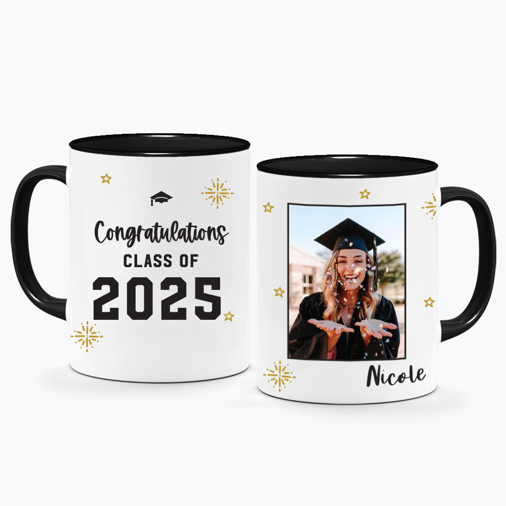 CUSTOM NAME YEAR Graduation Printed Mug - Congratulations Photo Frame ...