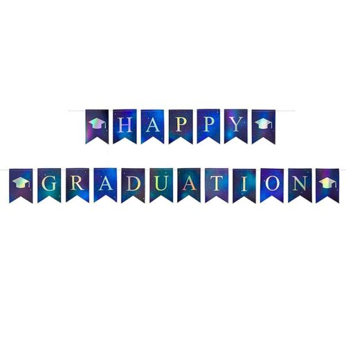 HAPPY GRADUATION Galaxy Theme Letters Banner