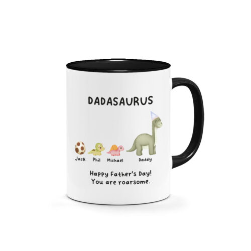 [Custom Name Custom Subtext] Father's Day Printed Mug - Dadasaurus Design
