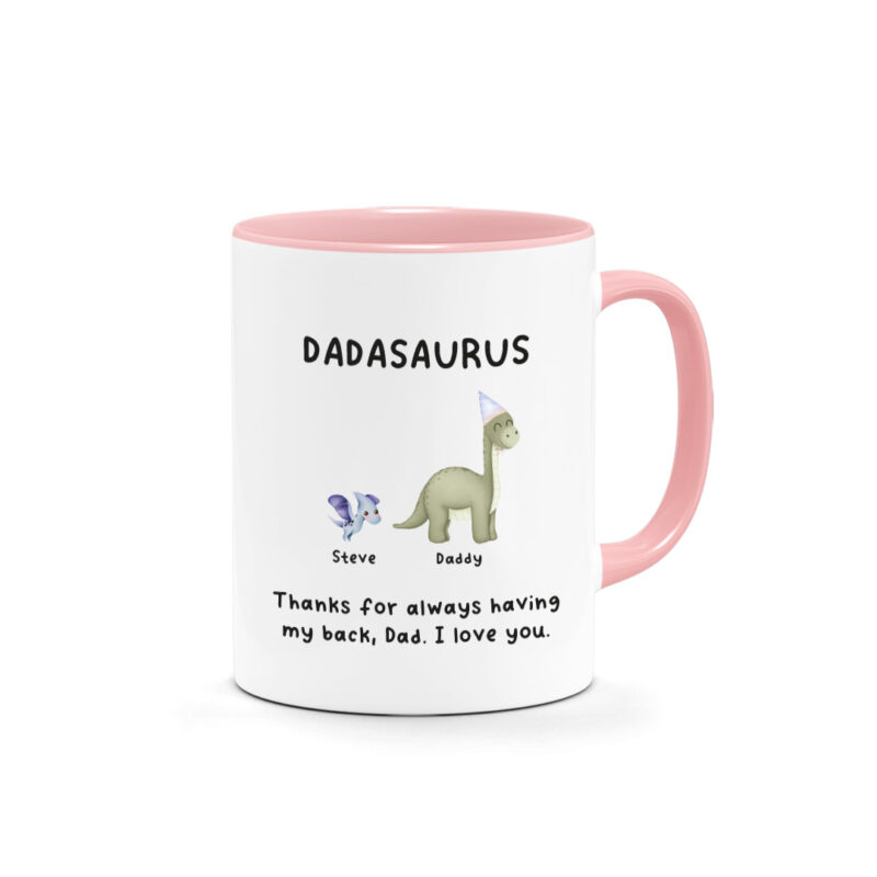 [Custom Name Custom Subtext] Father's Day Printed Mug - Dadasaurus Design