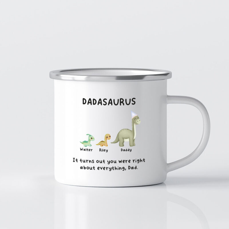 [Custom Name Custom Subtext] Father's Day Printed Mug - Dadasaurus Design