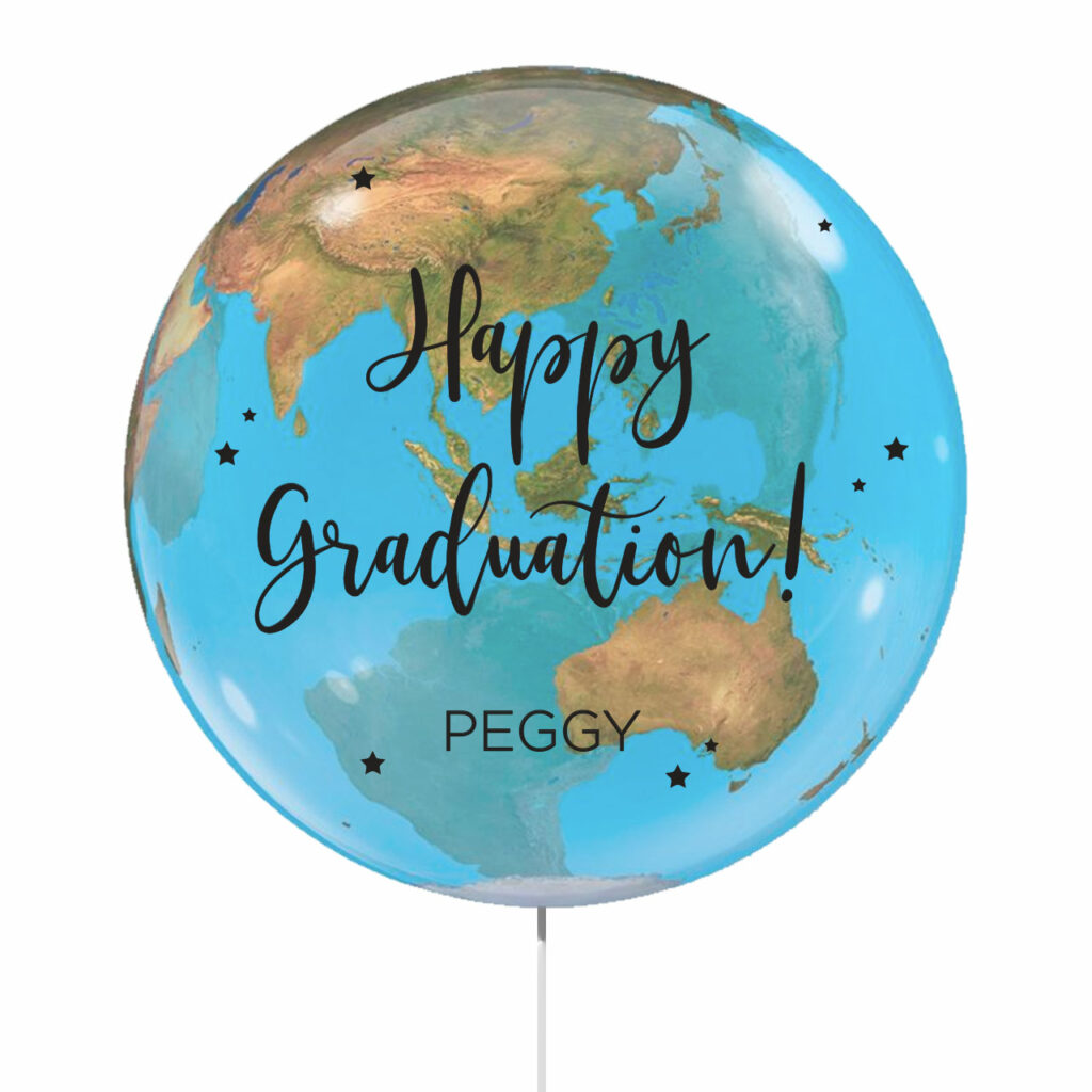 [Custom/ Plain] 22" World/ Globe Bubble Balloon