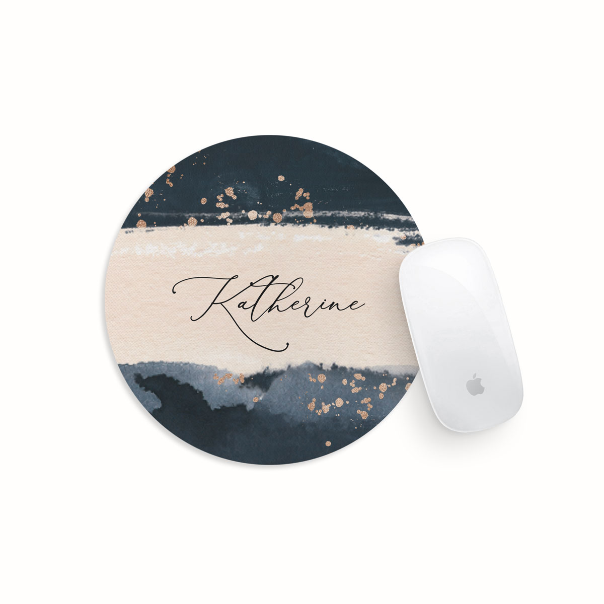 Personalized Name Mouse Pad - Creamy Blush Design