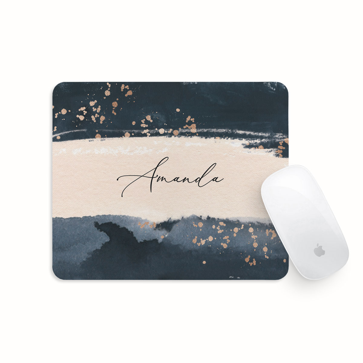 Personalized Name Mouse Pad - Creamy Blush Design