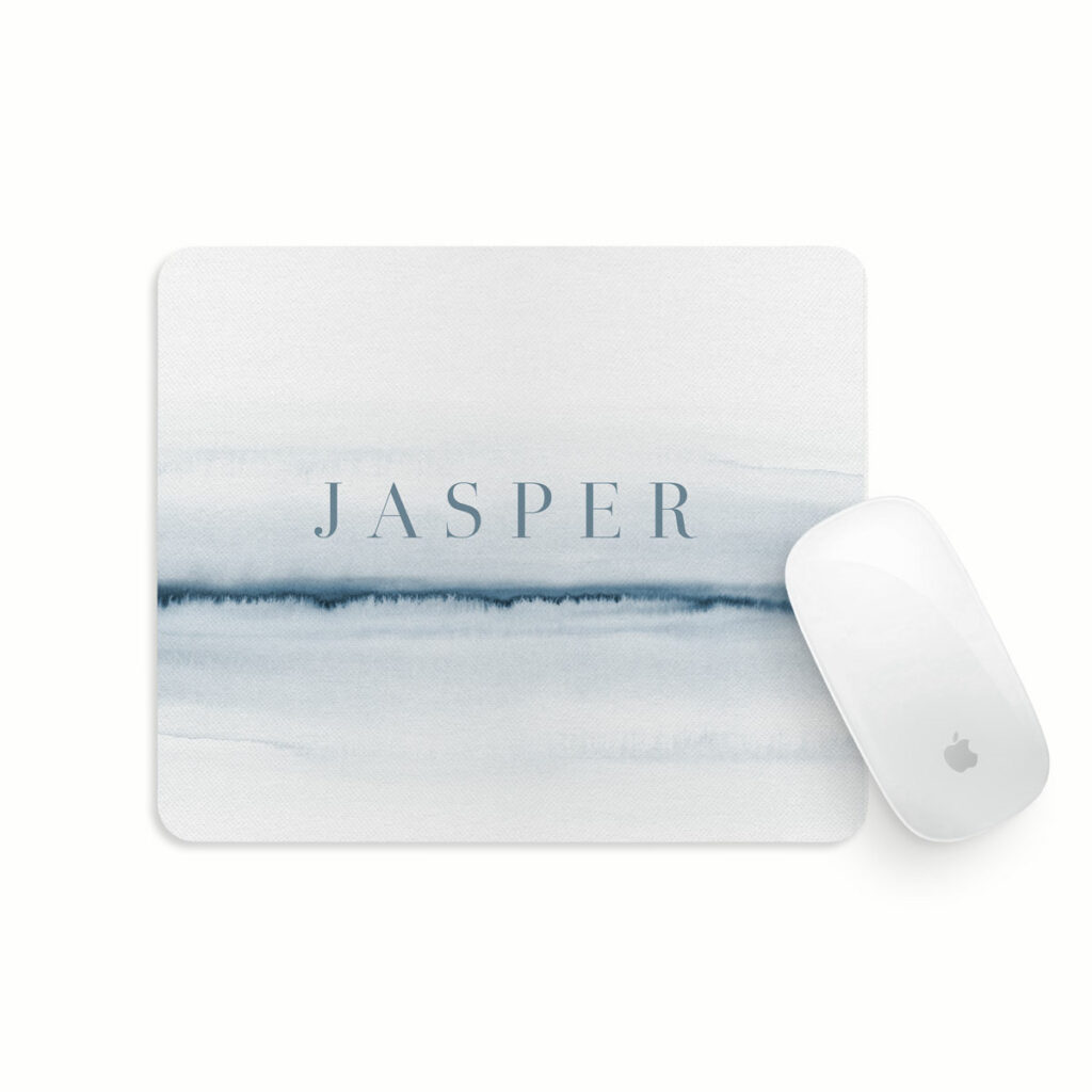 Personalized Name Mouse Pad - LAKE Watercolor Background Design
