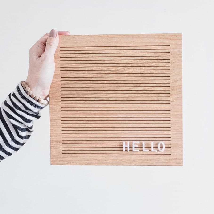 Wooden Letter Board - 10 inch x 10 inch Square