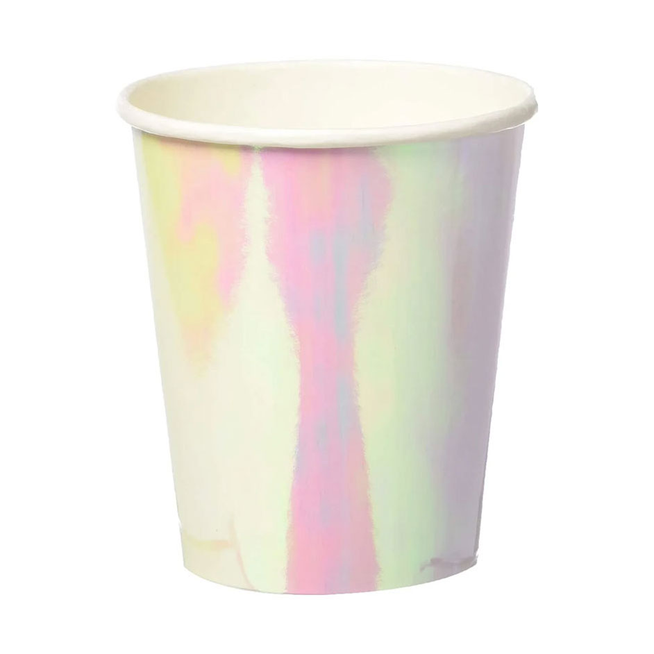 Iridescent Pink Shiny Cups (Set of 8)