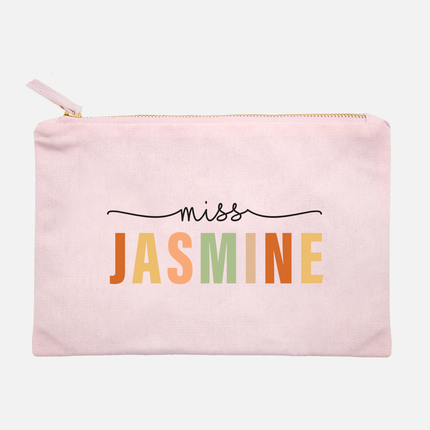 [Custom Title Custom Name] Canvas Pouch - Custom Title Name Typography ...