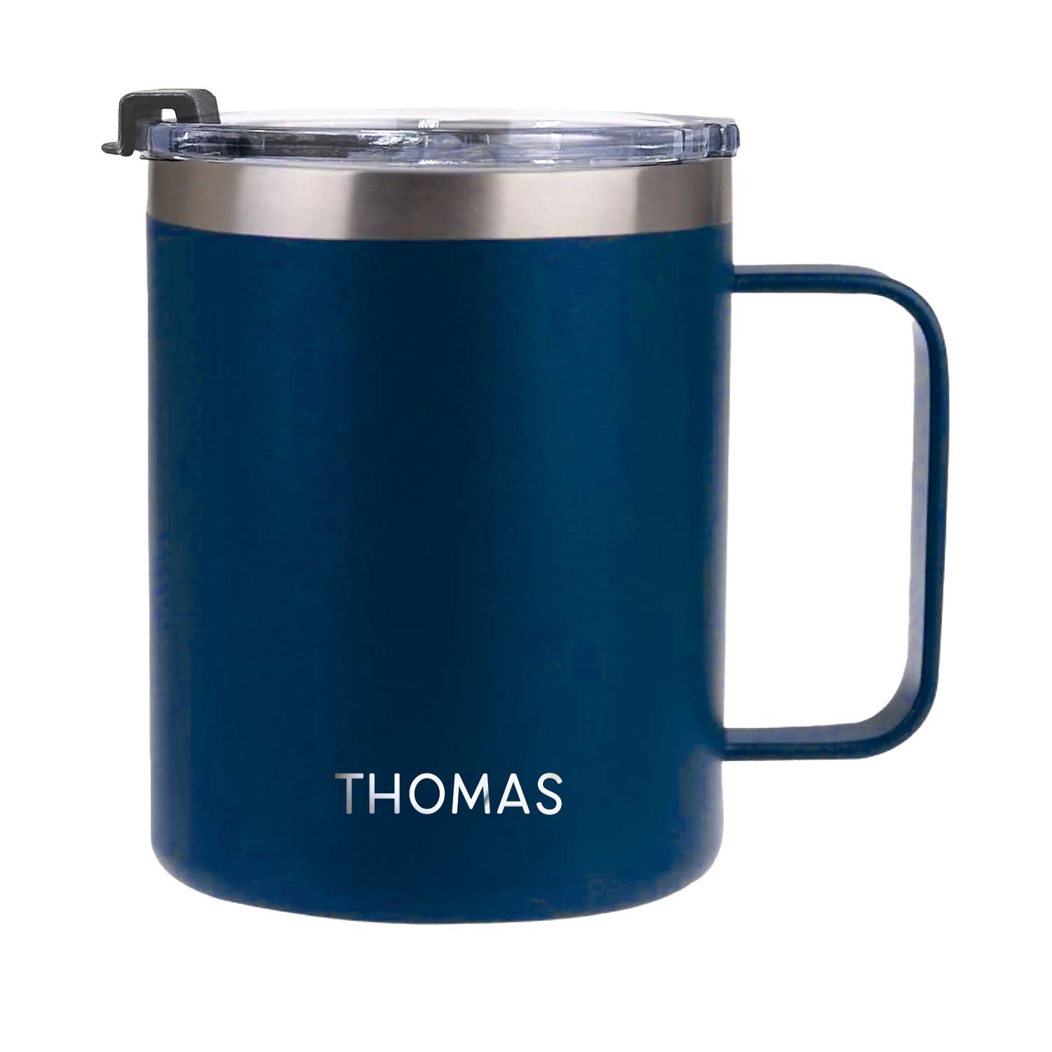 ' [Custom Name Engraved] Stainless Steel Mug - Midnight Blue
