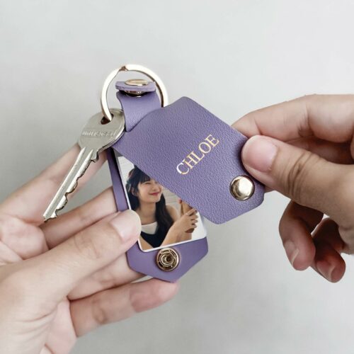 Leather Photo Keychains