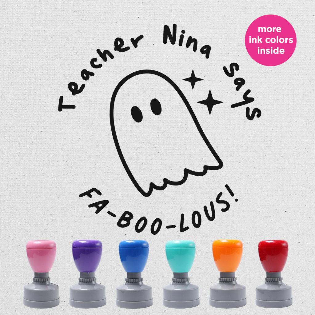 Custom Name Teacher Stamp, Teacher Gift Pre-Inked Stamp - Positivity ...