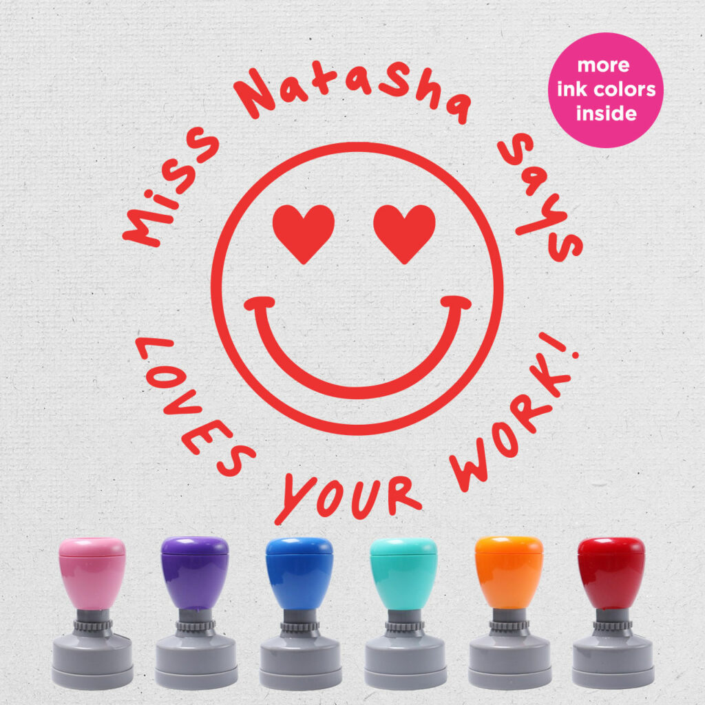 Custom Name Teacher Stamp, Teacher Gift Pre-Inked Stamp - Positivity ...