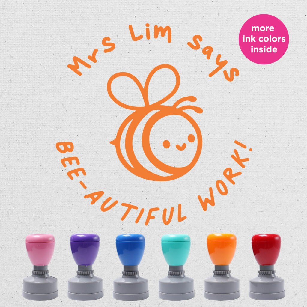 Custom Name Teacher Stamp, Teacher Gift Pre-Inked Stamp - Positivity ...