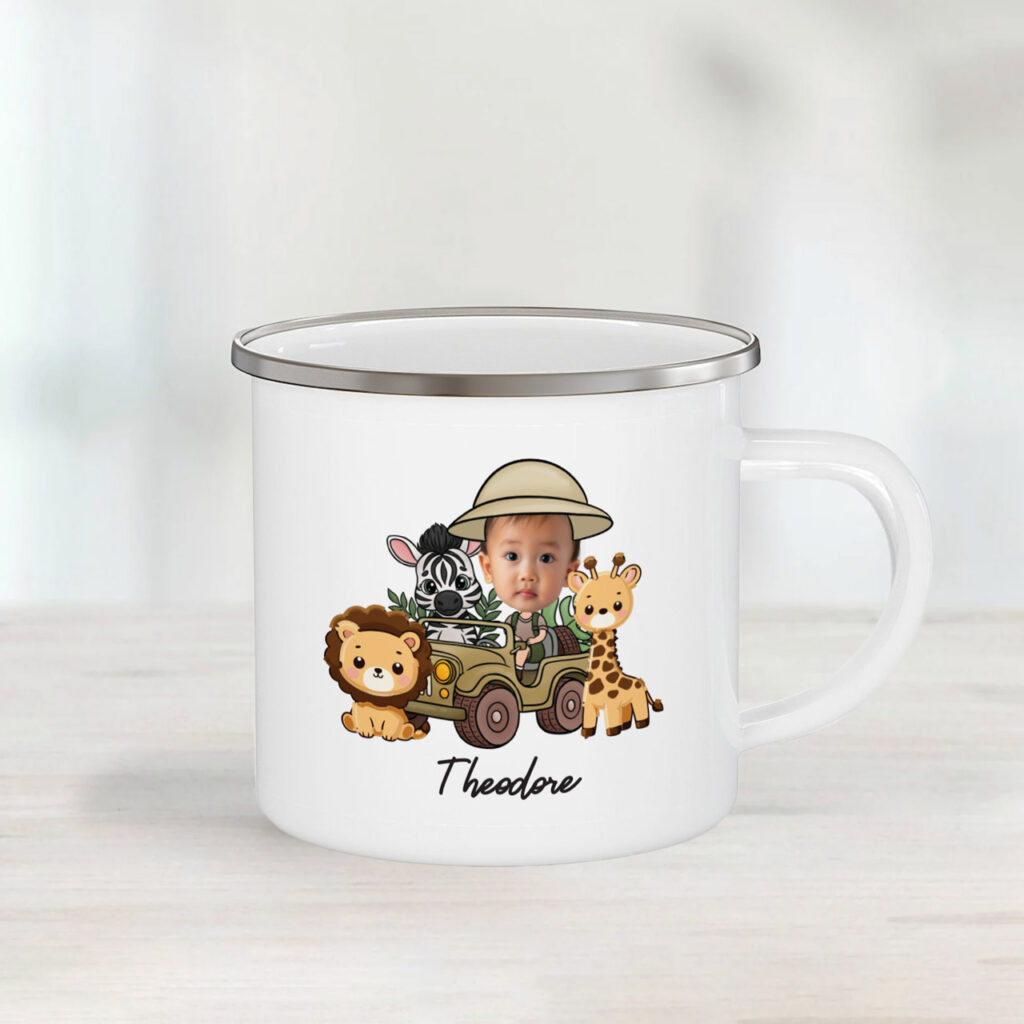 'Children's Day Custom Name Kids Shatterproof Mug - Safari Yourself ...