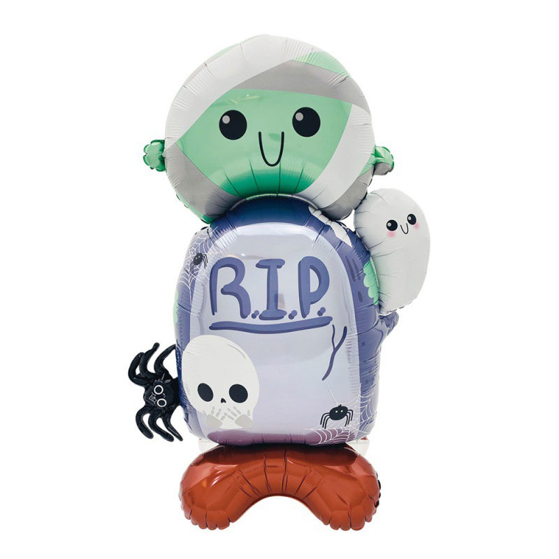 RIP Gravestone Halloween Air Inflated Standee Foil Balloon 27"