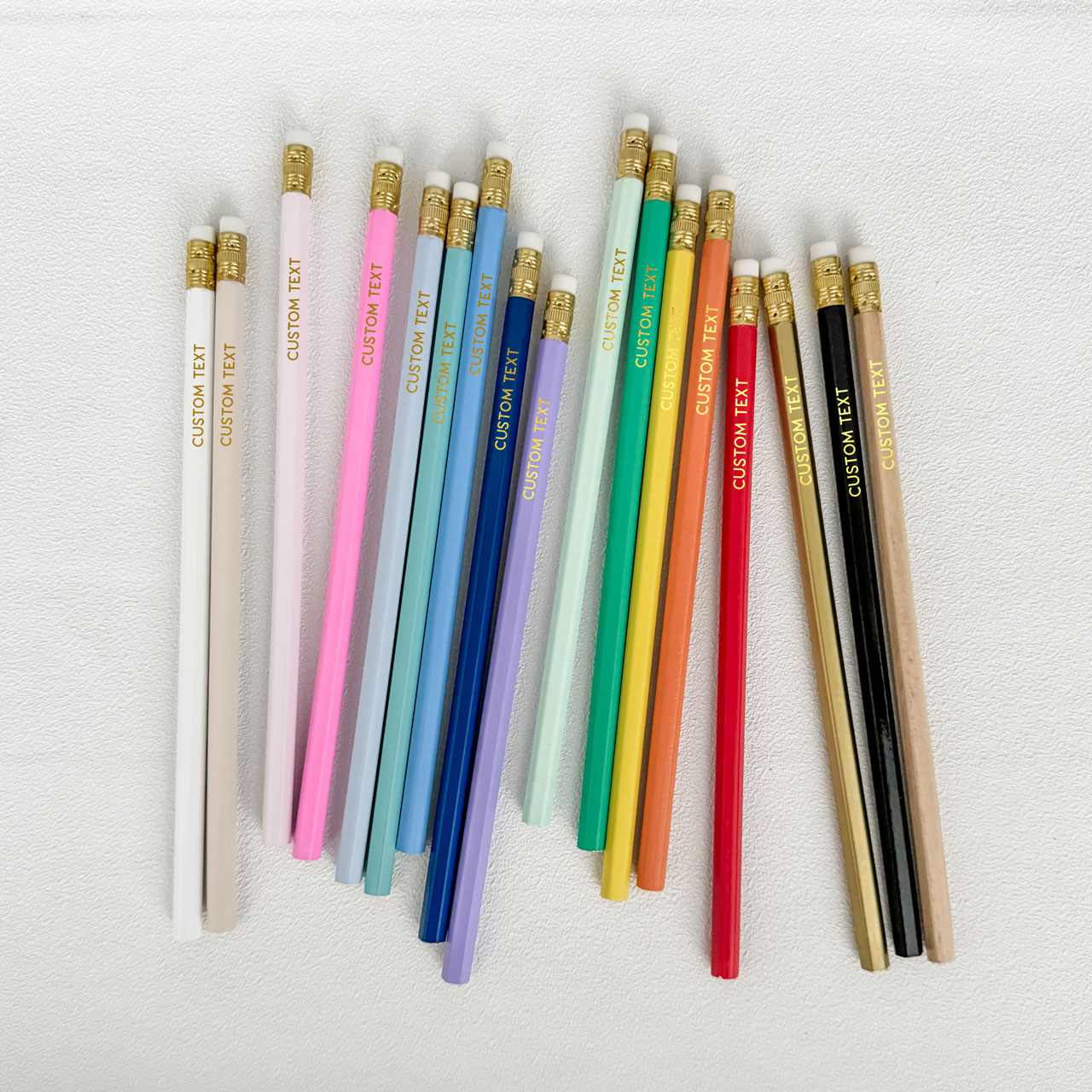 ' Letterpress Custom Name Pencils - Mix and Match Color 6pcs set