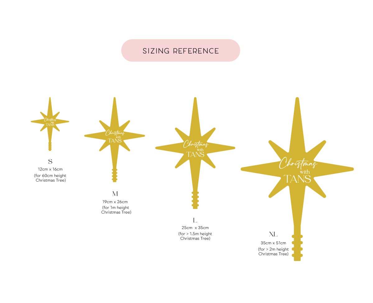 Custom Christmas Tree Sparkle Topper - Design 5