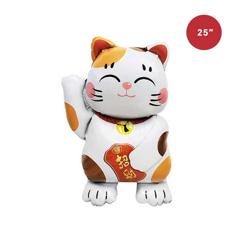 CNY Collection - Standing Lucky Cat Foil Balloon Air-Filled