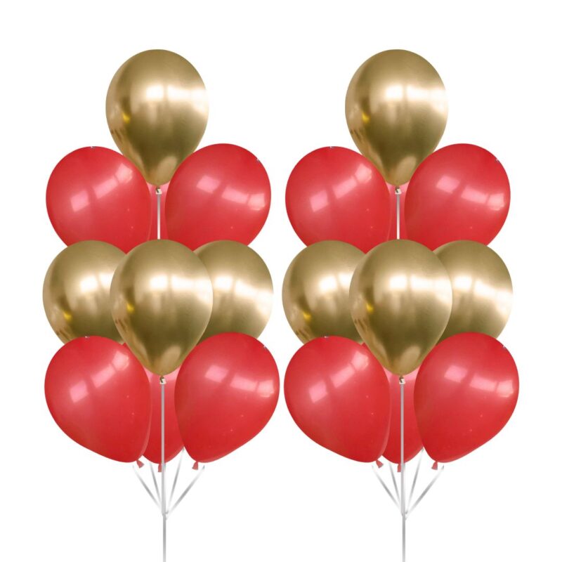 [Helium Inflated Balloons] – Bi-Colors Chrome Layered Bouquet - Chrome ...