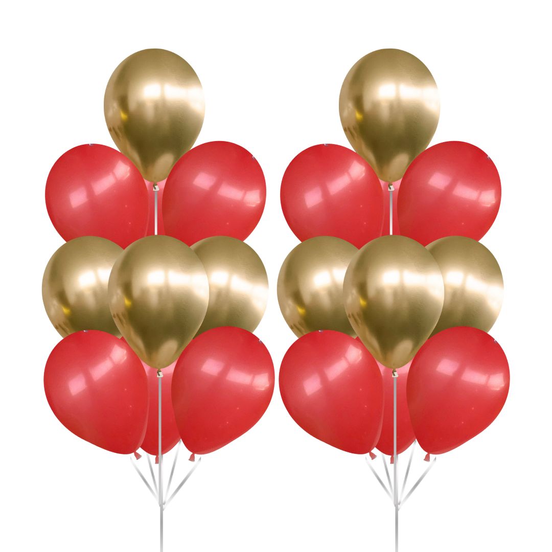 [Helium Inflated Balloons] – Bi-Colors Chrome Layered Bouquet - Chrome ...