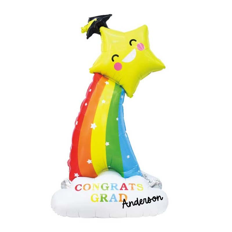Graduation Bright Star Congrats Grad Standee Foil Balloon 60"